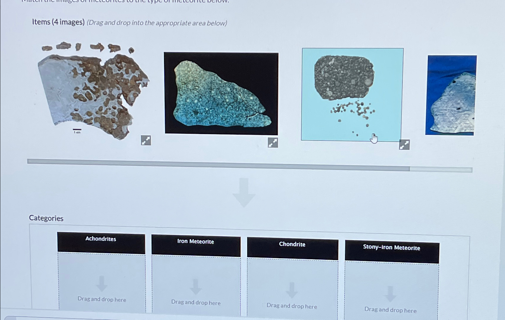 Solved Items (4 ﻿images) (Drag and drop into the appropriate | Chegg.com