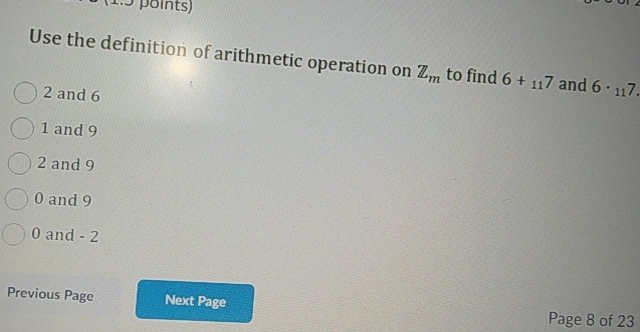 Solved Use the definition of arithmetic operation on Zm ﻿to | Chegg.com