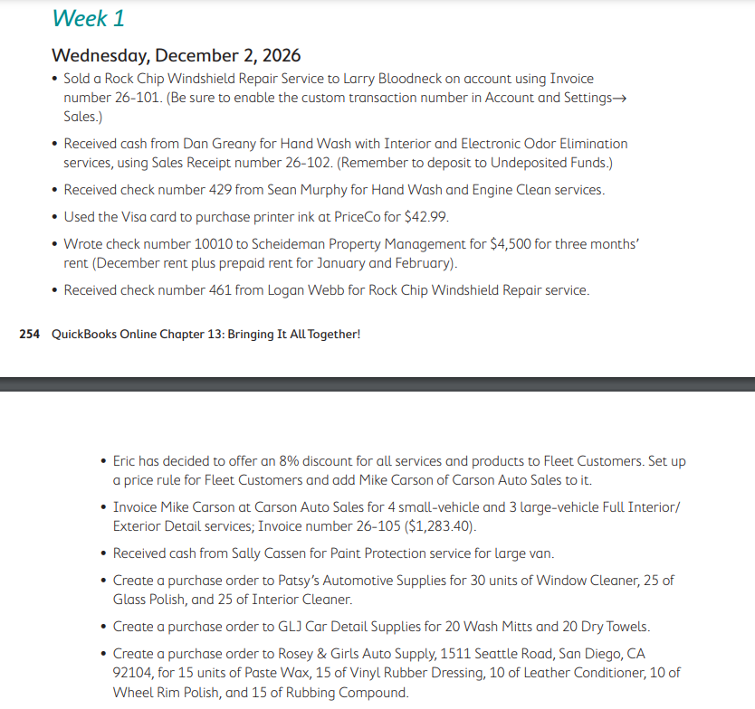 Solved This assignment is with Quickbooks can you be | Chegg.com