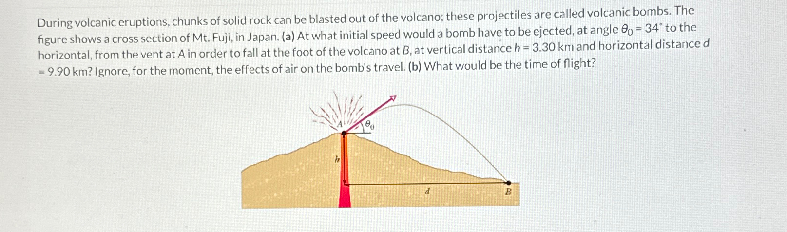 Solved During volcanic eruptions, chunks of solid rock can | Chegg.com