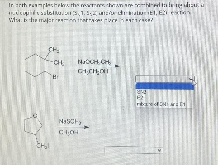 Solved In both examples below the reactants shown are | Chegg.com