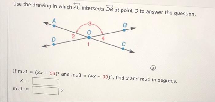 Solved Use the drawing in which AC intersects DB at point O | Chegg.com