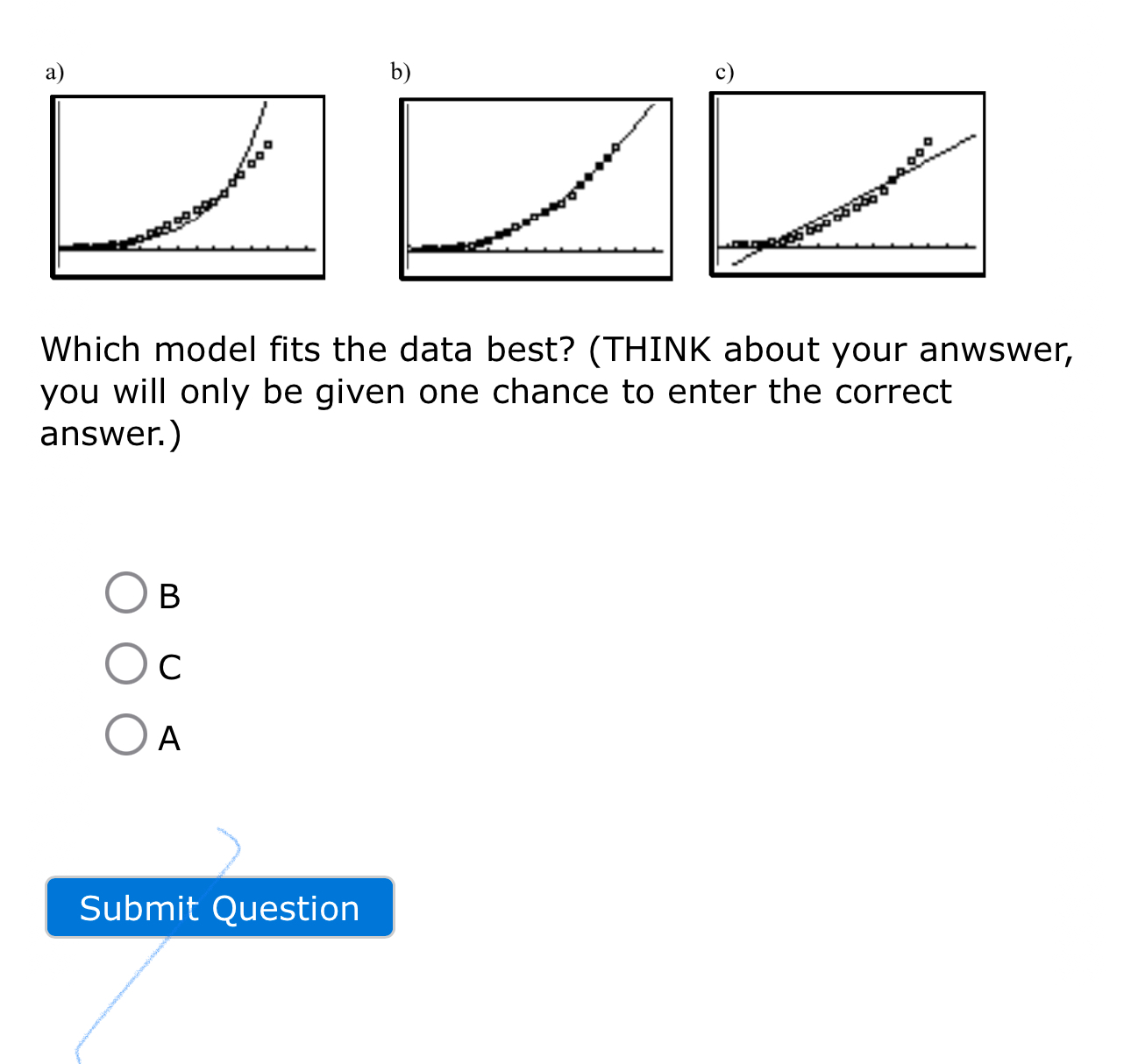 Solved Which model fits the data best? (THINK about your | Chegg.com