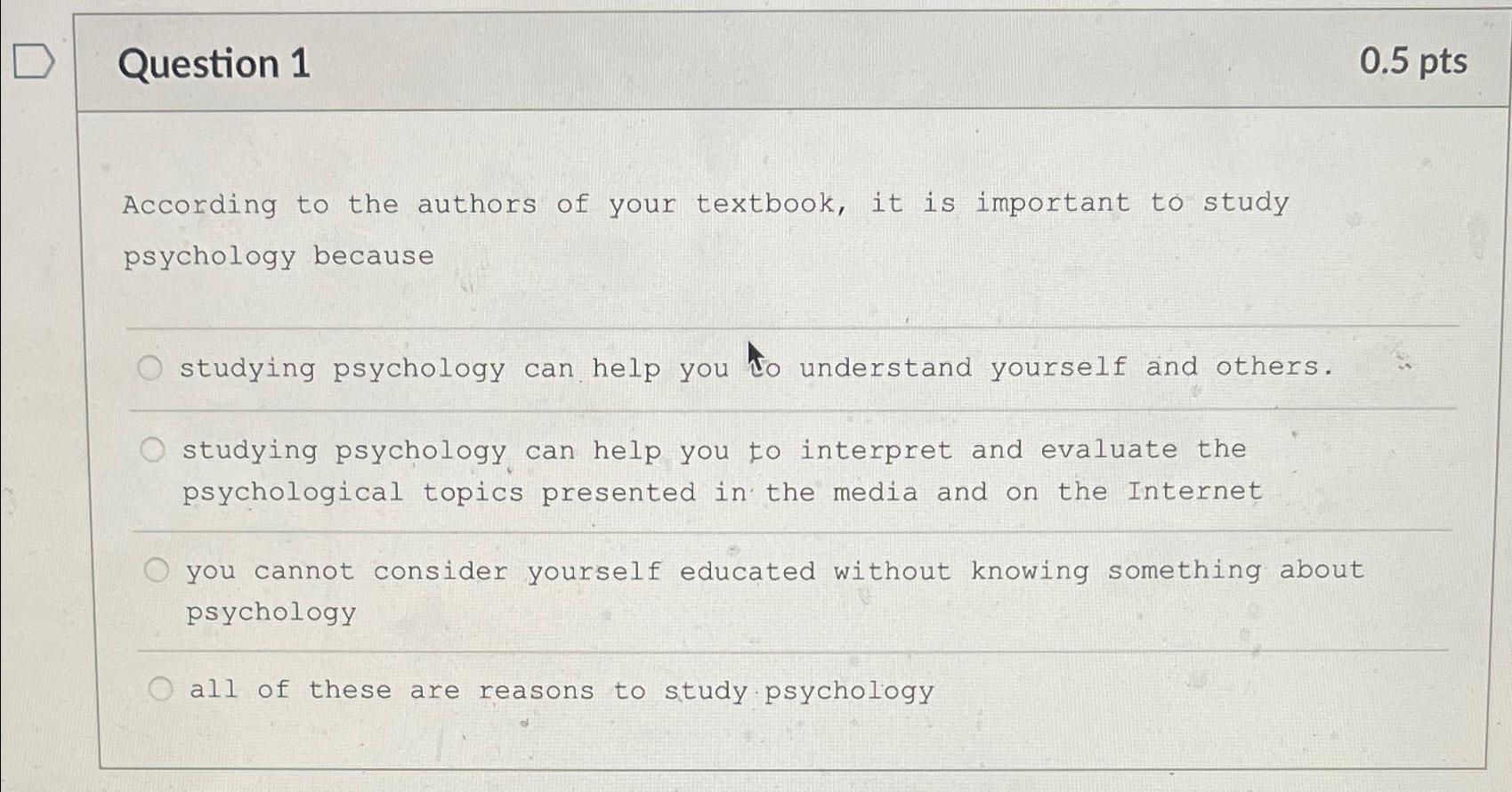 Solved Question 10.5 ﻿ptsAccording to the authors of your | Chegg.com