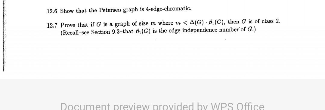 Solved 12.6 Show that the Petersen graph is | Chegg.com