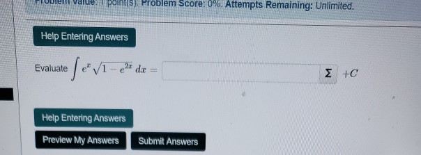 Solved LS13-Learning-7.3-Trig-substitution: Problem 11 | Chegg.com