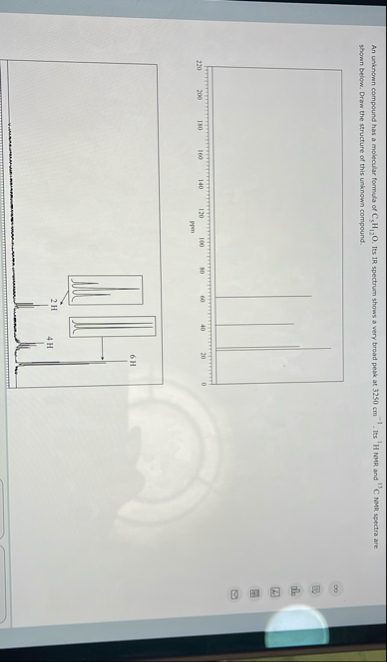 Solved An unknown compound has a molecular formula of | Chegg.com