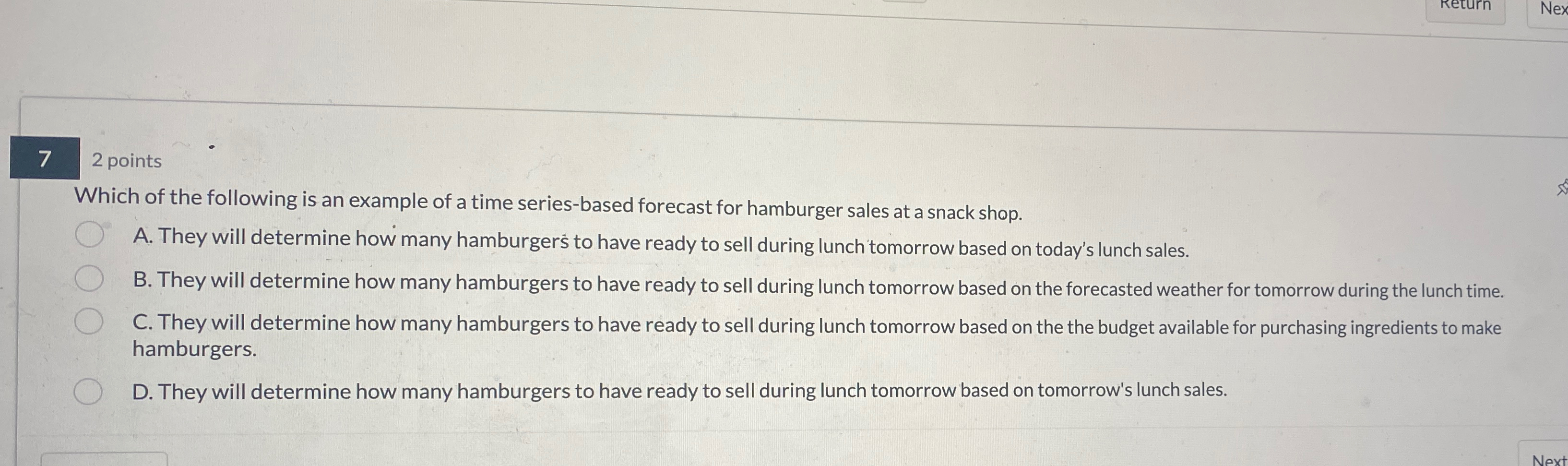 Solved 72 ﻿pointsWhich of the following is an example of a | Chegg.com