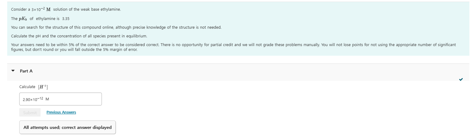 Solved Consider a 3×10-2M ﻿solution of the weak base | Chegg.com