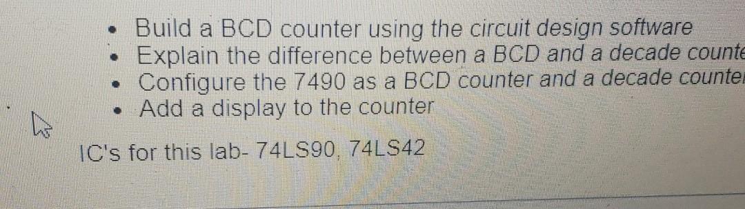 Solved Build a BCD counter using the circuit design software | Chegg.com