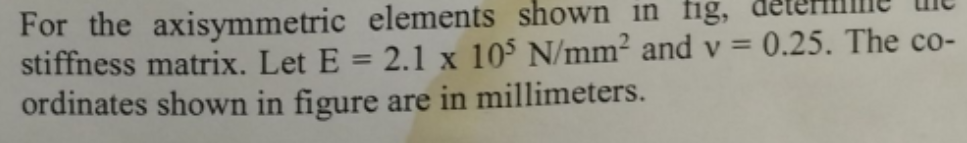 Solved For the axisymmetric elements shown in ﻿fig,stiffness | Chegg.com