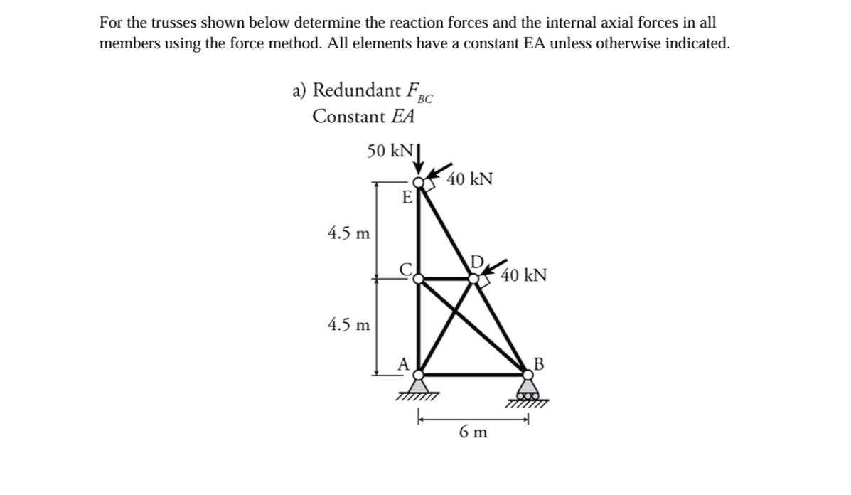 Solved For the trusses shown below determine the reaction | Chegg.com