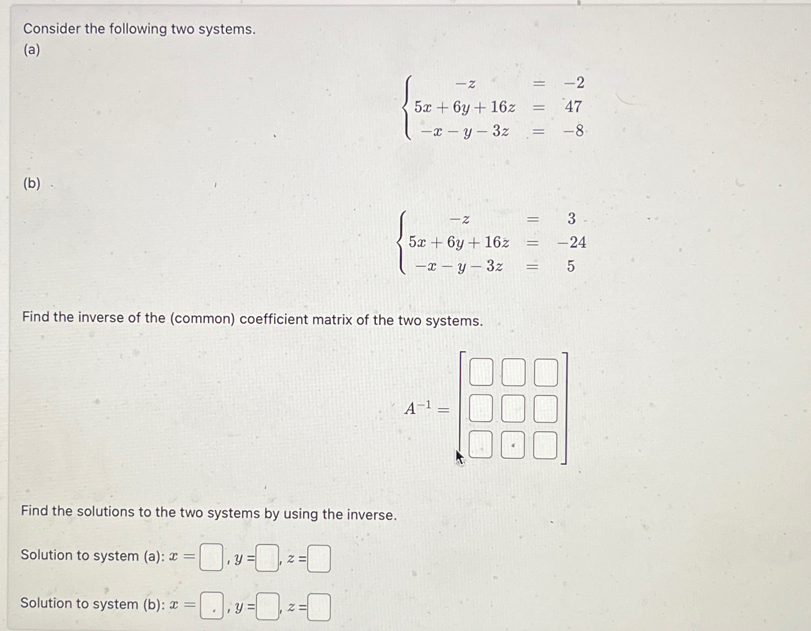 Solved Consider the following two | Chegg.com