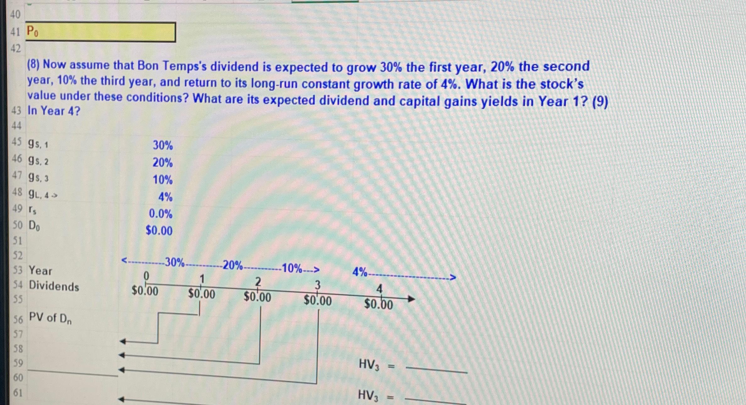 Solved (8) ﻿Now assume that Bon Temps's dividend is expected | Chegg.com