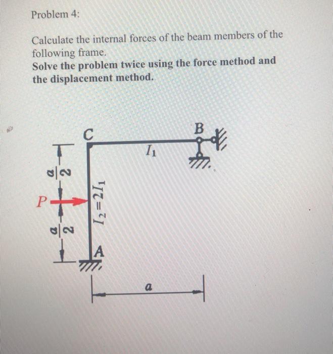 Solved Problem 4: Calculate the internal forces of the beam | Chegg.com