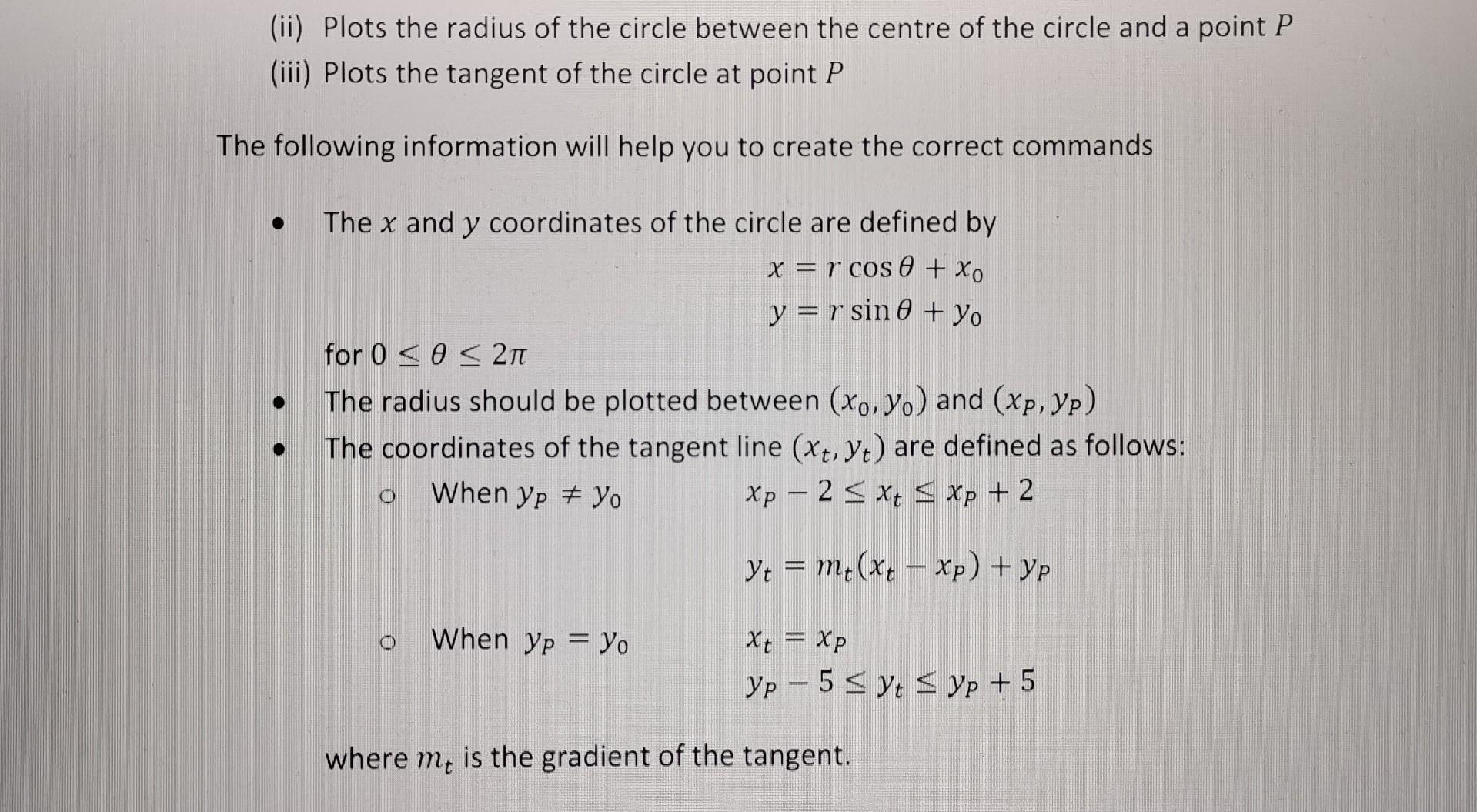 Solved Figure 3 shows an image of a circle, with the radius | Chegg.com