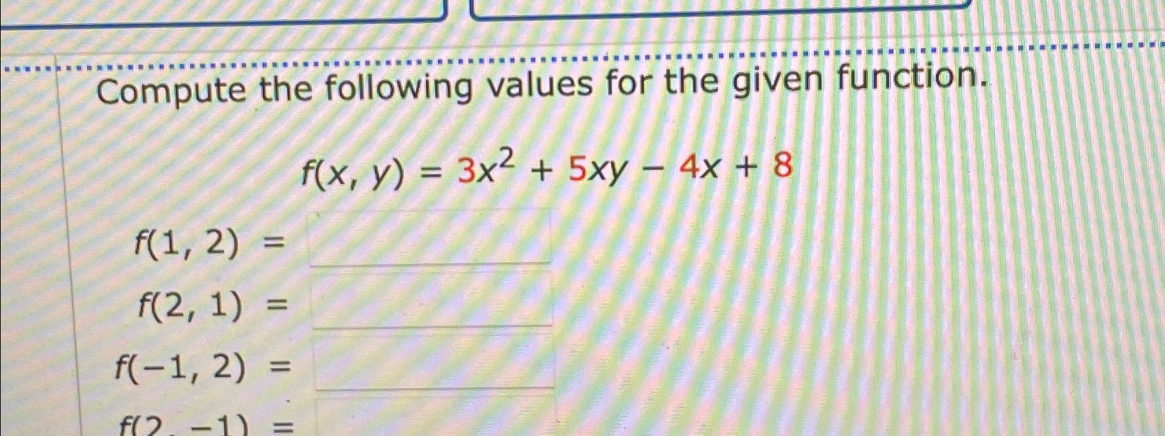 Solved Compute the following values for the given | Chegg.com