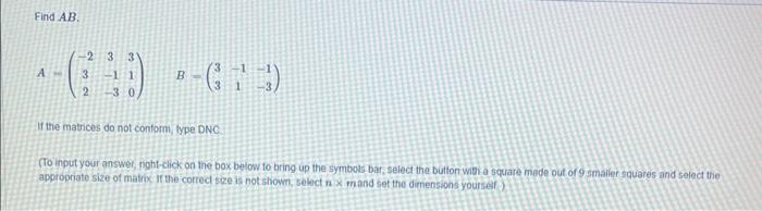 Solved Find an expression for A times B. A=(acbd)B=(egfh) | Chegg.com