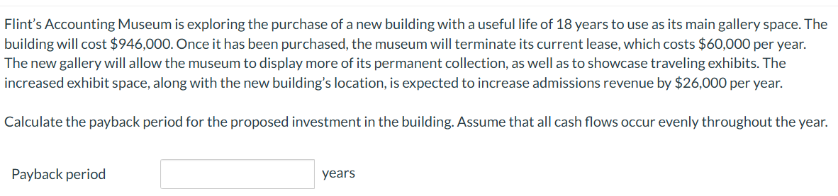 Solved Flint's Accounting Museum is exploring the purchase | Chegg.com