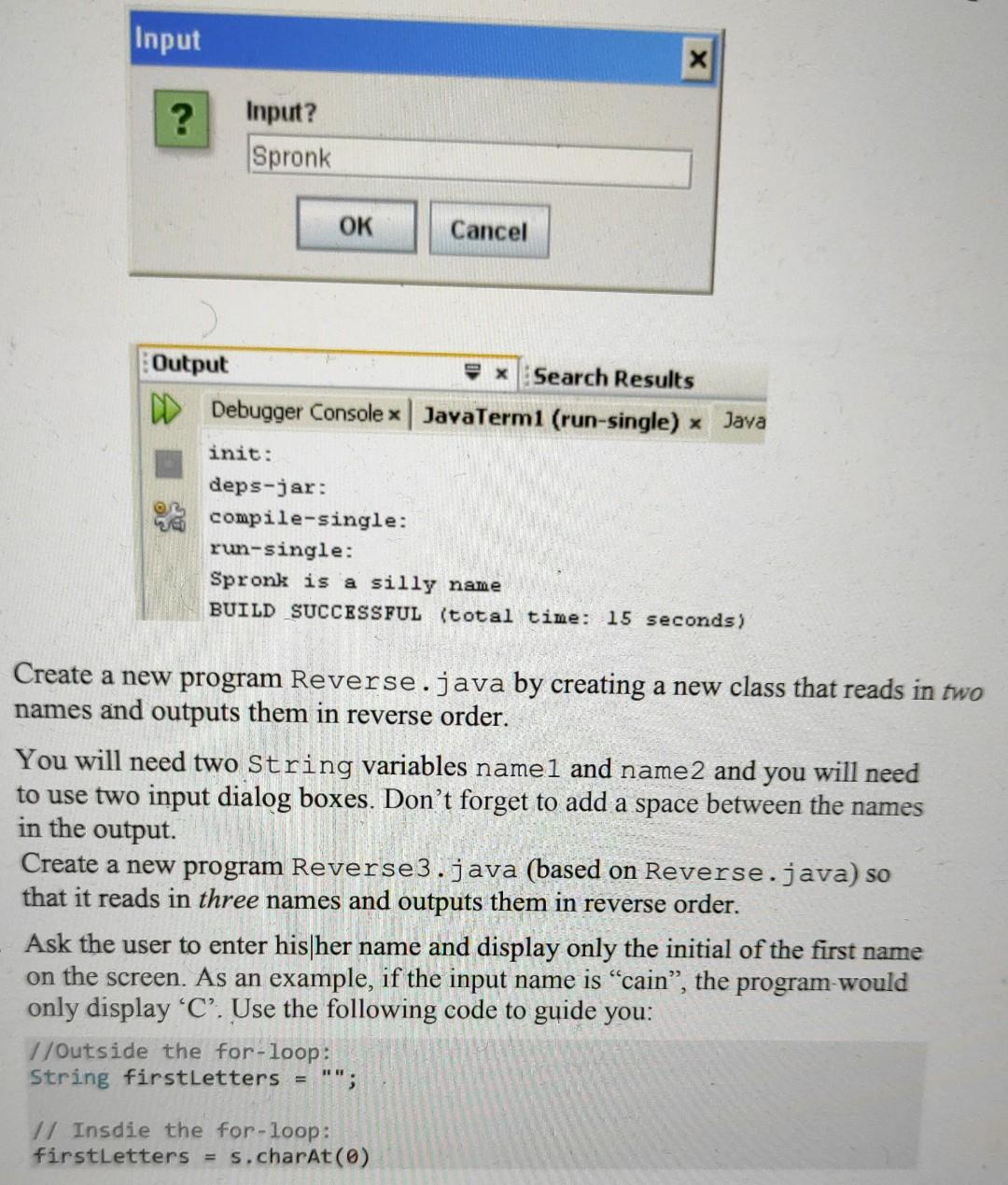 Solved Dutput Debugger Console × | JavaTerm1 (run-single) × | Chegg.com