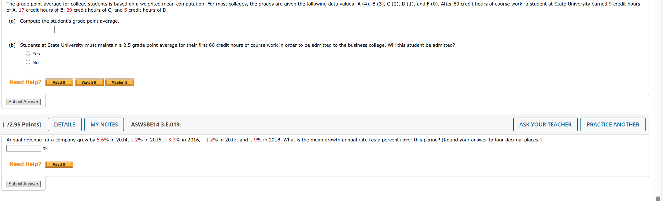 Solved of A, 17 ﻿credit hours of B, 29 ﻿credit hours of C, | Chegg.com