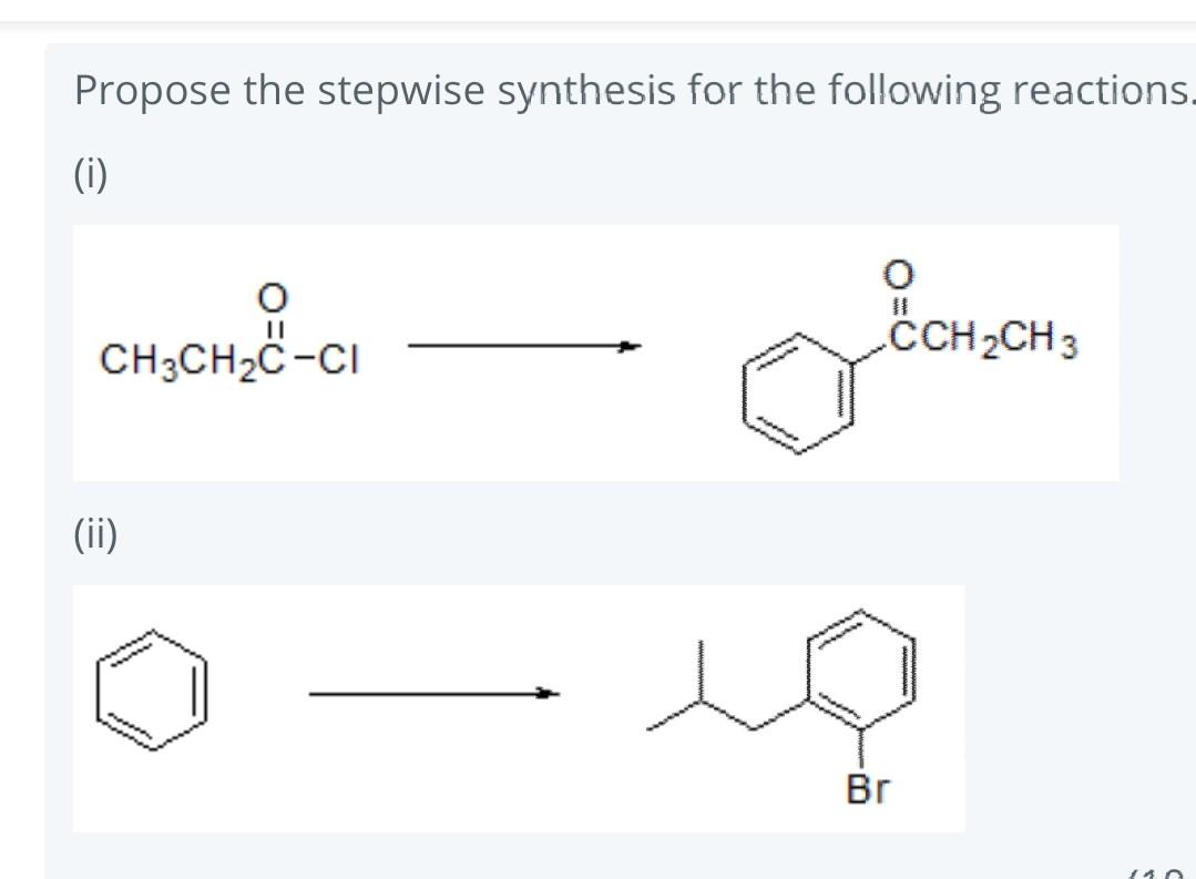 Solved Propose the stepwise synthesis for the following | Chegg.com
