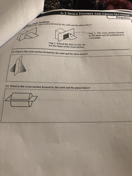 Solved 6-1 SPACE FIGURES AND CROSS SECTIONS Practice ime | Chegg.com