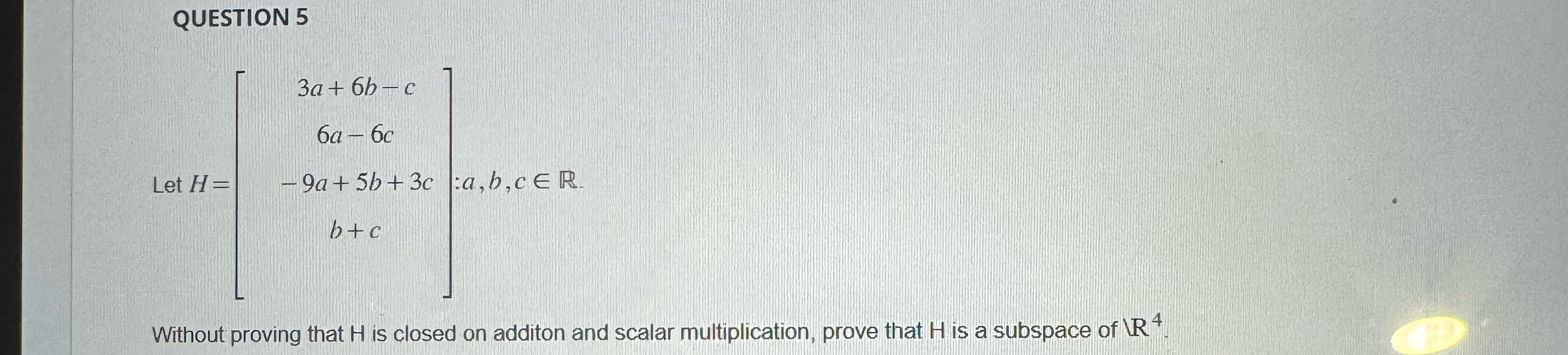Solved QUESTION 5Let | Chegg.com