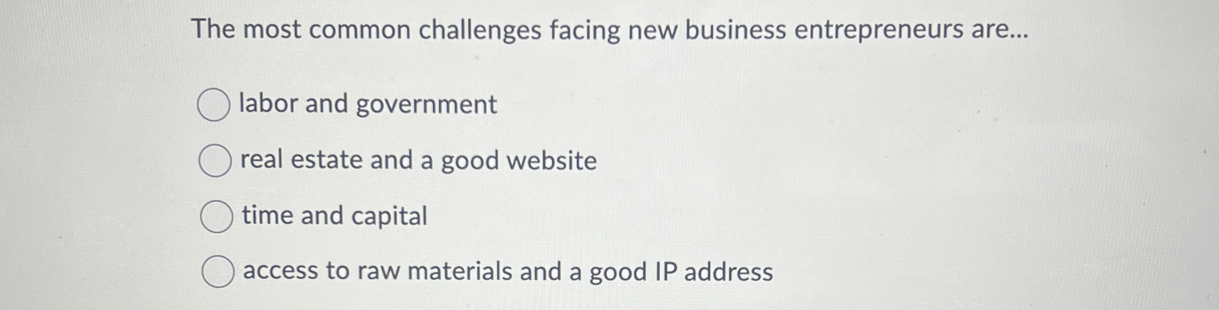 Solved The most common challenges facing new business | Chegg.com
