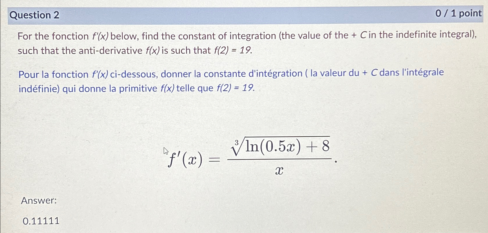 Solved Question 201 ﻿pointFor the fonction f'(x) ﻿below, | Chegg.com