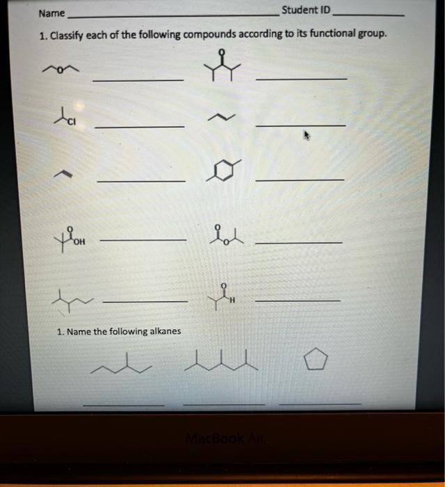 Solved 1. Classify each of the following compounds according | Chegg.com