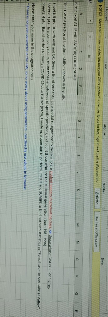 Solved Clipboard Font Alignment Number NOTICE Most features | Chegg.com