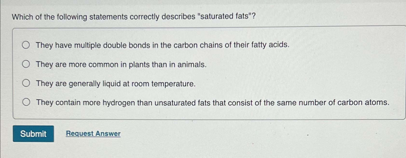 Solved Which of the following statements correctly describes | Chegg.com