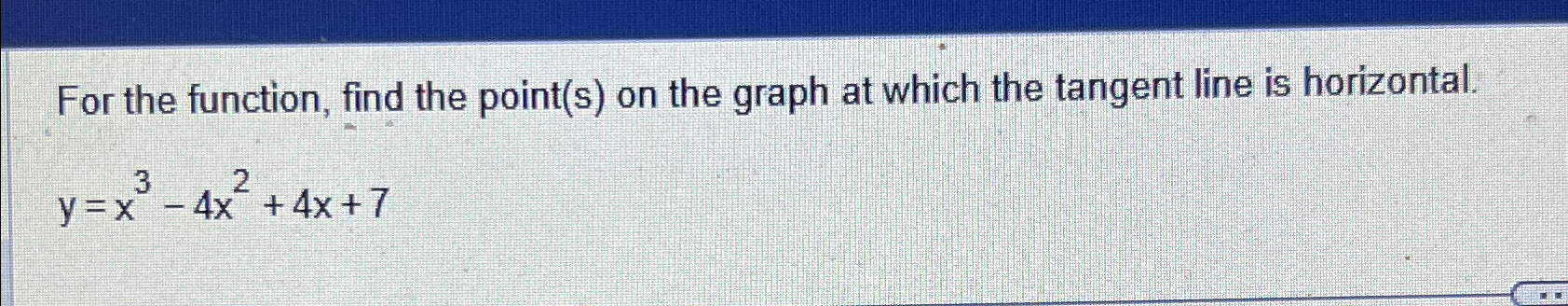 Solved For the function, find the point(s) ﻿on the graph at | Chegg.com