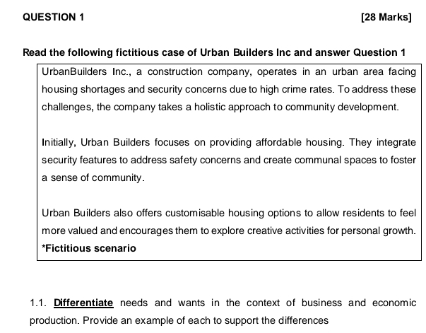 Solved QUESTION 1[28 ﻿Marks]Read the following fictitious | Chegg.com