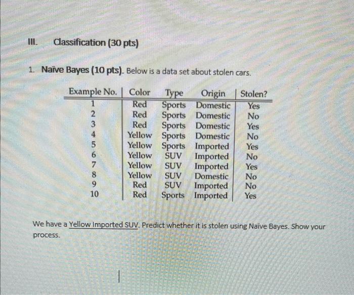 Solved 1. Naive Bayes (10 pts). Below is a data set about | Chegg.com