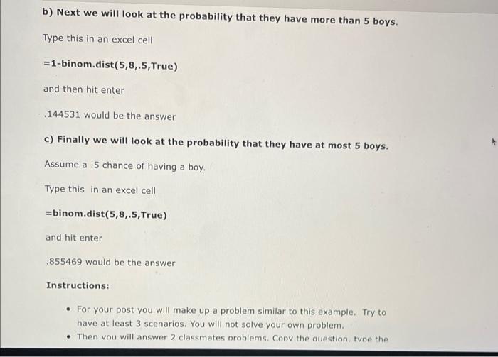 Solved W4: Binomial Distribution Example a) On this example | Chegg.com
