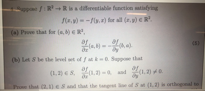 Suppose f:R2 + R is a differentiable function | Chegg.com