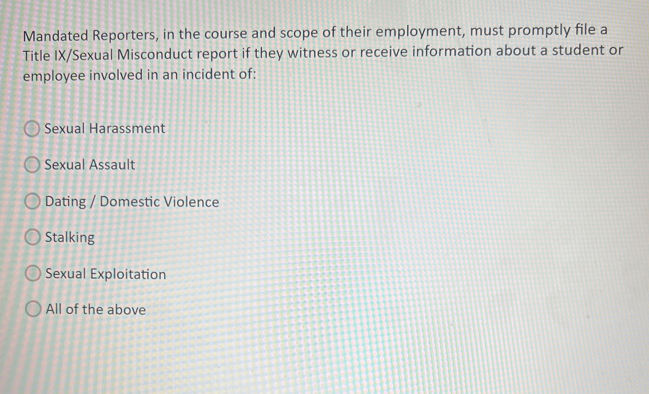 Solved Mandated Reporters, in the course and scope of their | Chegg.com