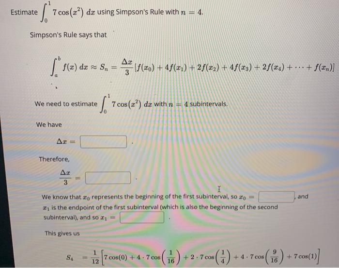 Solved 5 2 cos 6x dx, 11 = 8 Sn 1.106427 х Submit Question | Chegg.com Solved 5 2 cos 6x dx, 11 = 8 Sn 1.106427 х Submit Question | Chegg.com