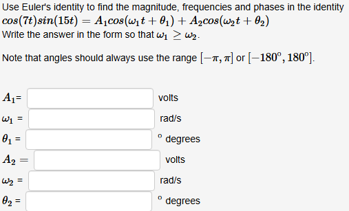 Use Euler's identity to find the magnitude, | Chegg.com