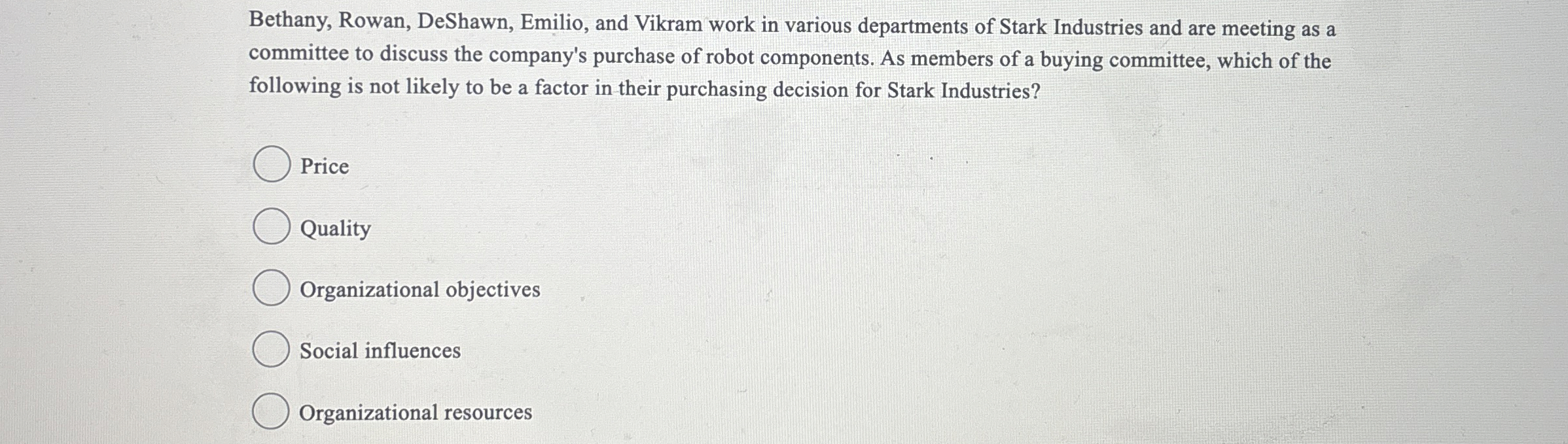 Solved Bethany, Rowan, DeShawn, Emilio, and Vikram work in | Chegg.com