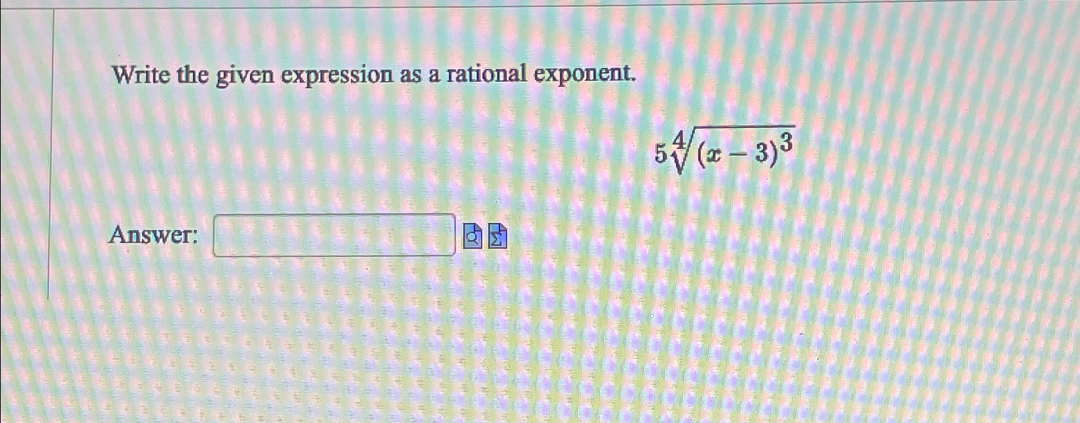 Solved Write the given expression as a rational | Chegg.com