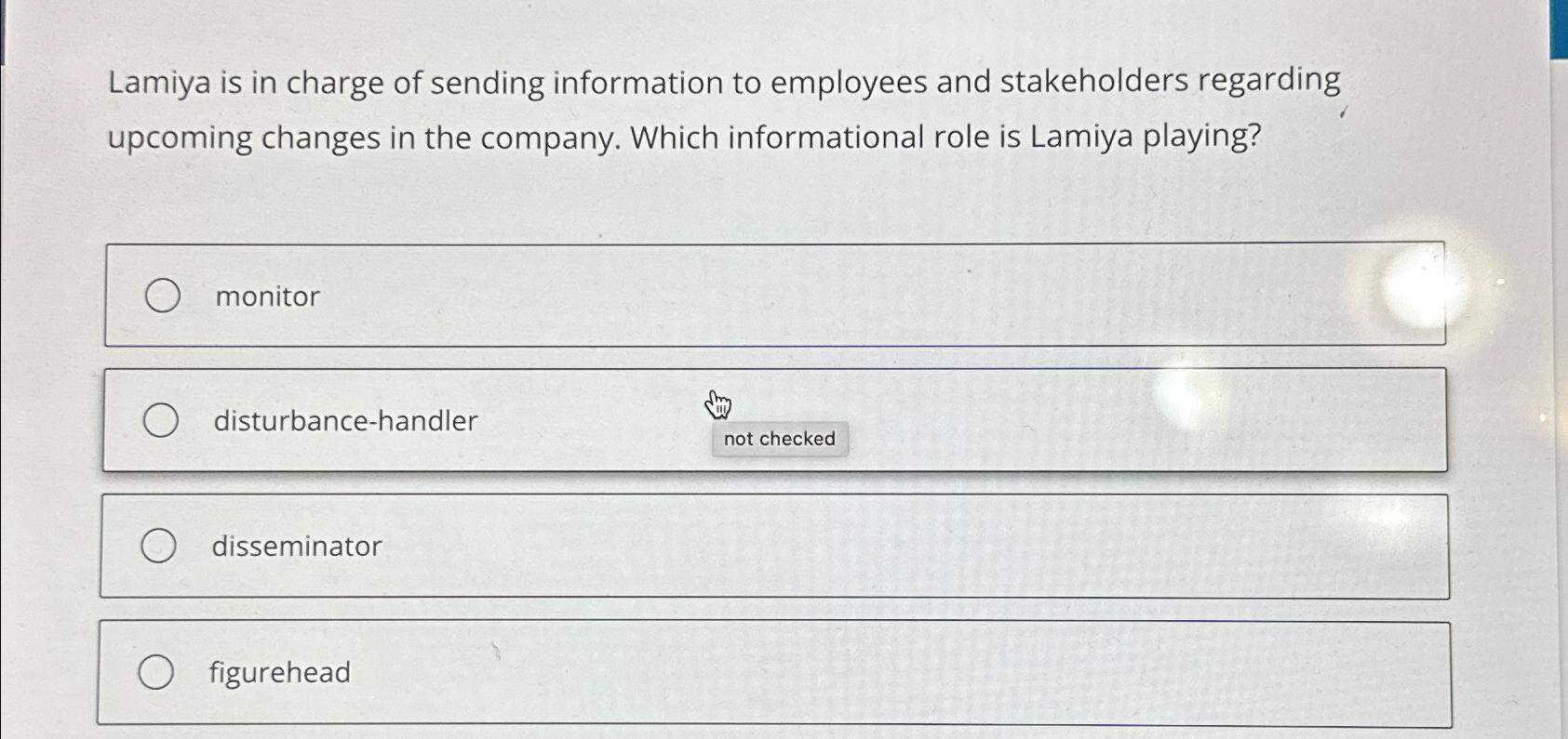 Solved Lamiya is in charge of sending information to | Chegg.com