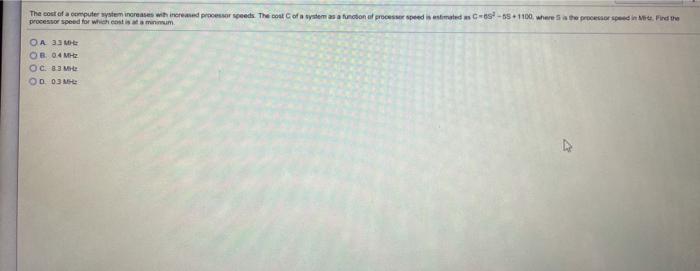 Solved the cost of a computer system increasew with | Chegg.com