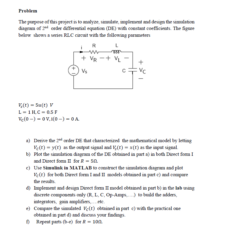 Solved ProblemThe purpose of this project is to analyze, | Chegg.com