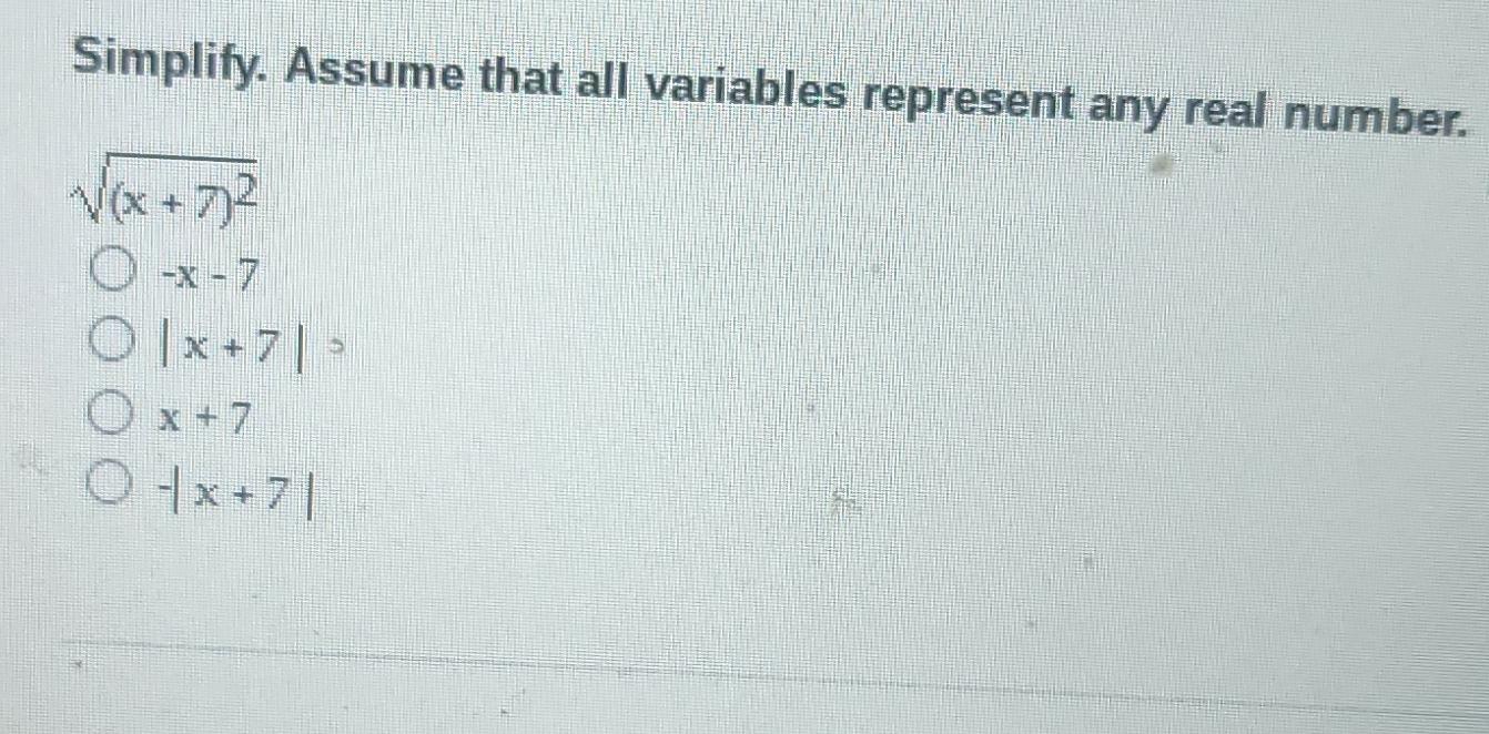 Simplify. Assume that all variables represent any | Chegg.com