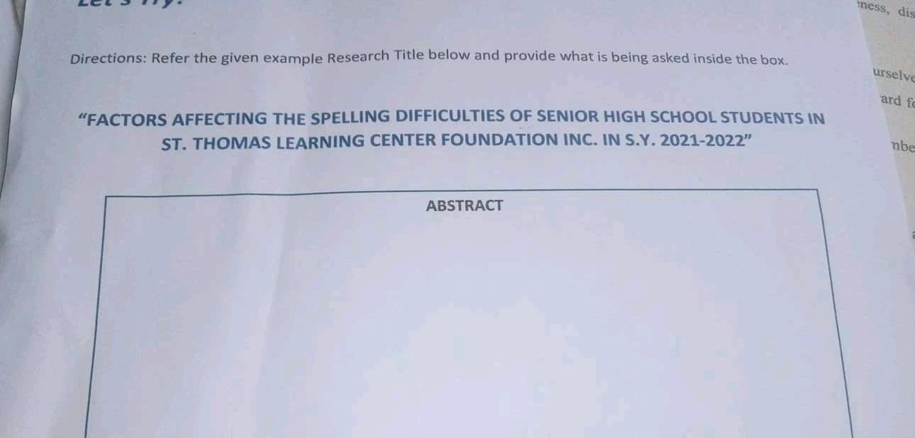 mess, dis Directions: Refer the given example | Chegg.com