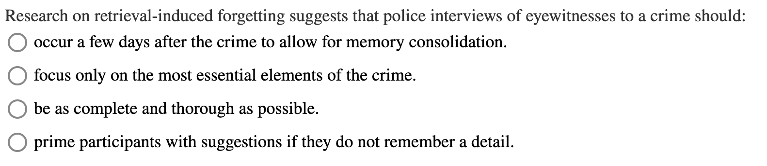 Solved Research on retrieval-induced forgetting suggests | Chegg.com