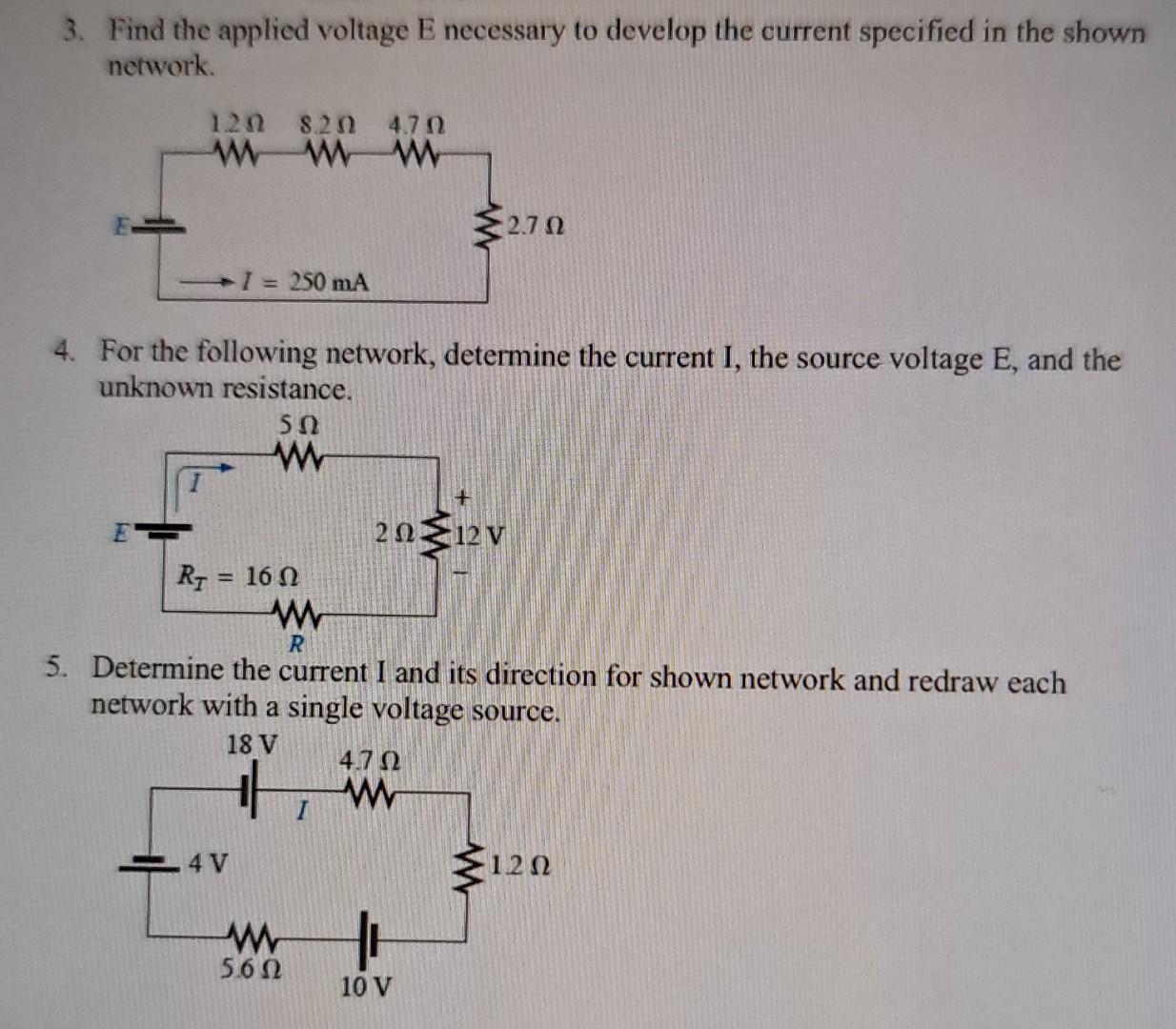 Solved 3. Find the applied voltage E necessary to develop | Chegg.com